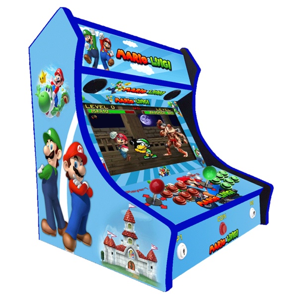 2 Player BartopArcade Machine - Mario and Luigi Themed Design Arcade ...