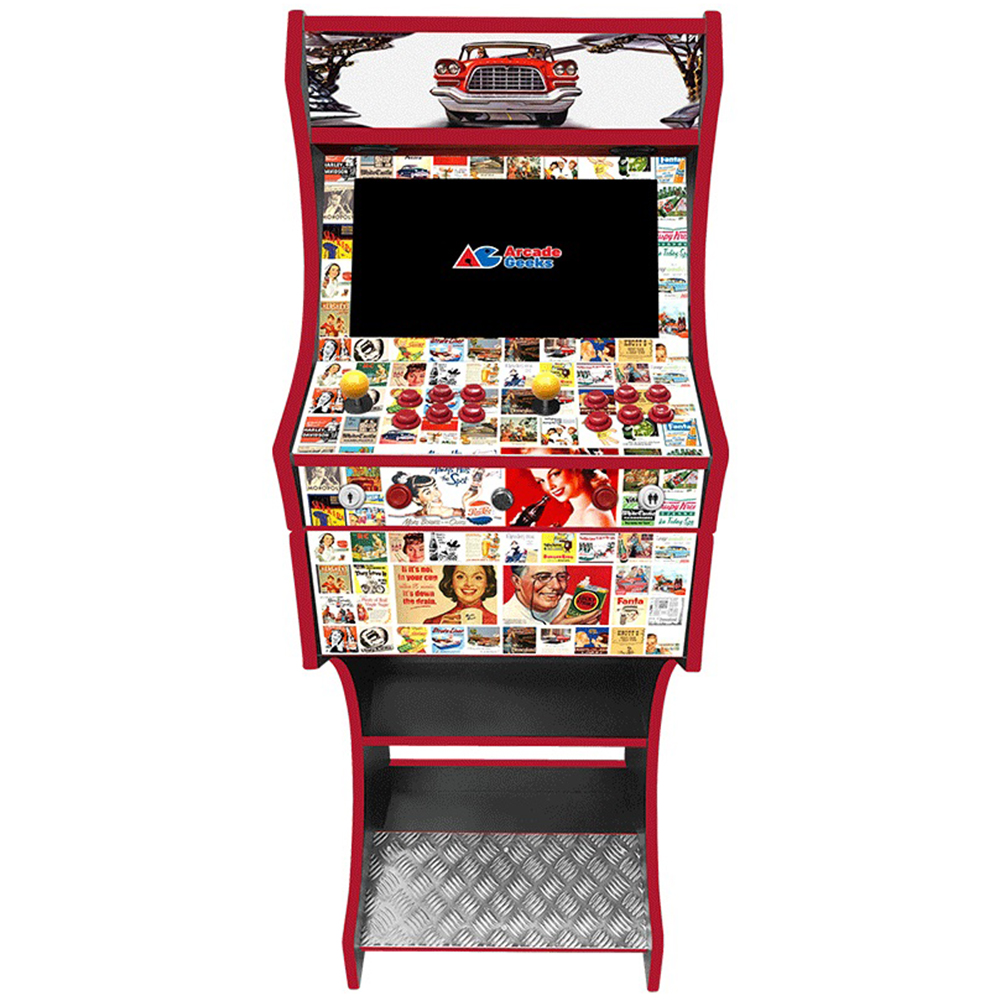 2 Player Arcade Machine - Retro Roller Themed - Arcade Geeks