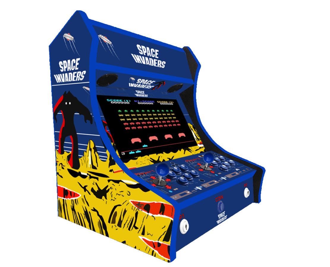 2 Player Bartop Arcade Machine - Space Invaders Themed multi games ...